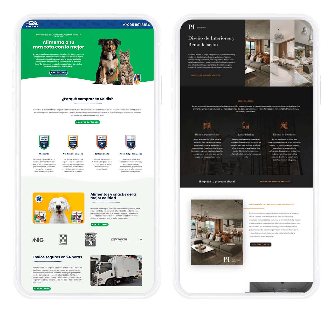 Landing pages español - Material7